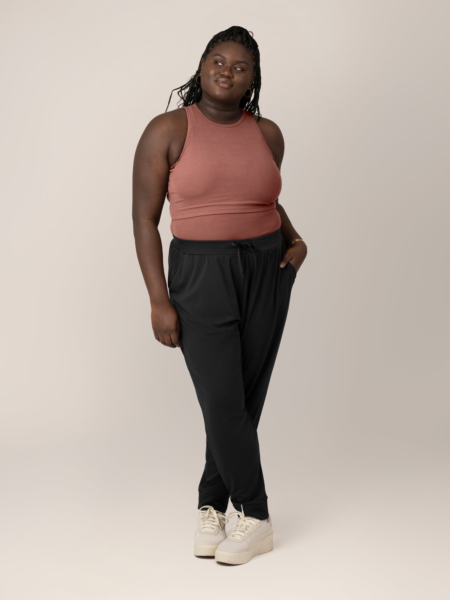 Bamboo Maternity & Postpartum Jogger | Black – Joy Parenting Club